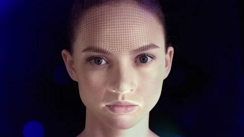 3D Scanning of a Beautiful Woman For Fac... | Stock Video | Pond5