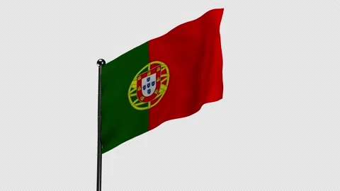 3D Seamless looping Portugal Flag waving... | Stock Video | Pond5