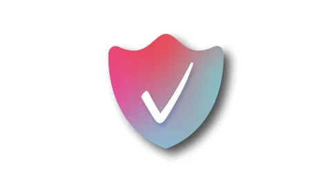 3D Security Shield Check Mark Symbol Smo... | Stock Video | Pond5