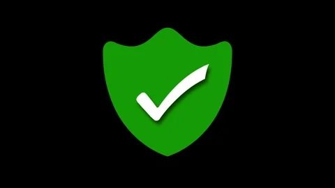 3D Security Shield Check Mark Symbol Mot... | Stock Video | Pond5