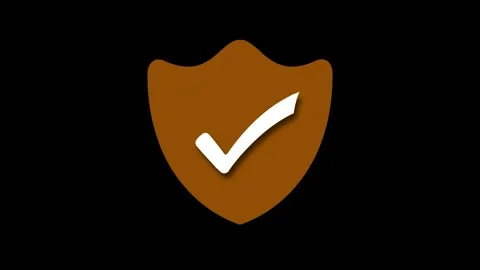 3D Security Shield Check Mark Symbol Mot... | Stock Video | Pond5