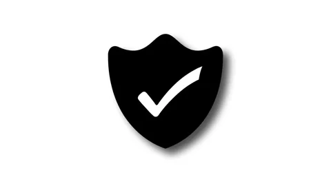 3D Security Shield Check Mark Symbol Mot... | Stock Video | Pond5