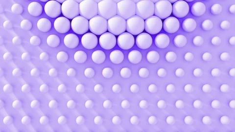 3D shapes balls waves animation on diffe... | Stock Video | Pond5