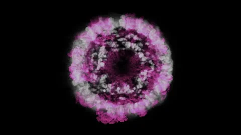 3D smoke explosion, purple shock wave ef... | Stock Video | Pond5