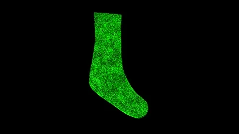 3D sock rotates on black background. Clo... | Stock Video | Pond5