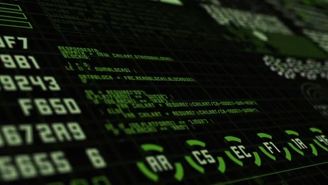 3D Source Code Programming Process HUD | Stock Video | Pond5