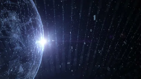3d sphere and computer network animation | Stock Video | Pond5