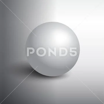 3d sphere illustration in grey color realistic style. Illustration ...