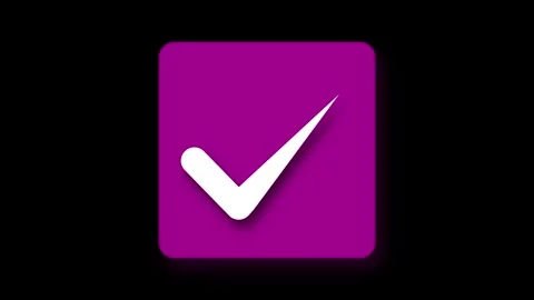 3d square shape check mark icon animatio... | Stock Video | Pond5