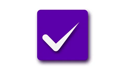 3d square shape check mark icon animatio... | Stock Video | Pond5