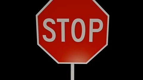 Stop Sign 3D Stock Video Footage | Royalty Free Stop Sign 3D Videos | Pond5