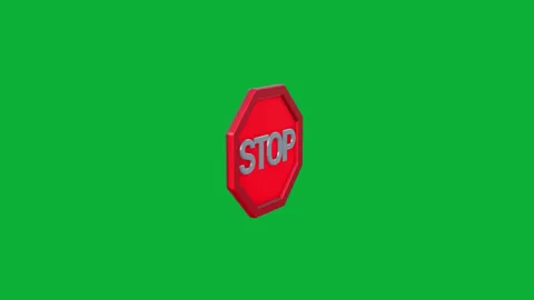 Stop Sign 3D Stock Video Footage | Royalty Free Stop Sign 3D Videos | Pond5