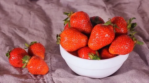 3D Strawberry Rotating Background HD | Stock Video | Pond5