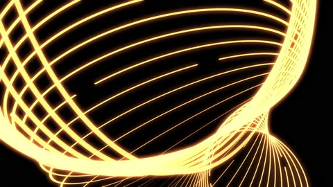3D Streamline Drawing Yellow VJ Loop 03 ... | Stock Video | Pond5