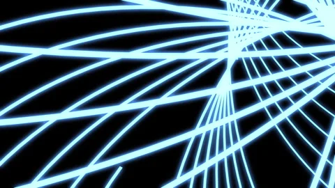 3D Streamline Geometries Drawing Blue Bo... | Stock Video | Pond5