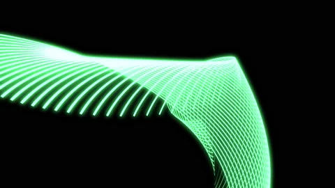 3D Streamline Geometries Drawing Green V... | Stock Video | Pond5