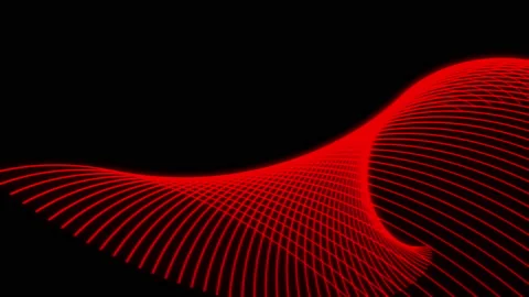 3D Streamline Geometries Drawing Red VJ ... | Stock Video | Pond5