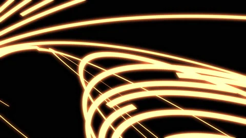 3D Streamline Geometries Drawing Yellow ... | Stock Video | Pond5