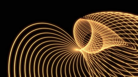 3D Streamline Geometries Yellow VJ Loop ... | Stock Video | Pond5