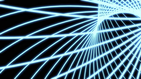 3D Streamline Grids Blue Bold VJ Loop An... | Stock Video | Pond5