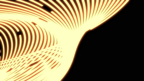 3D Streamline Wave Drawing Yellow Bold V... | Stock Video | Pond5