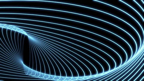 3D Streamline Waves Blue VJ Loop 04 Anim... | Stock Video | Pond5