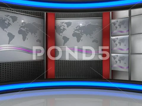 3d studio tv virtual set: Graphic #12062113