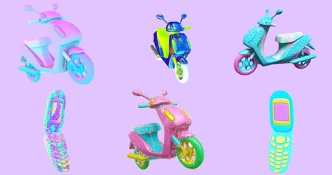 3d stylish objects Animation minimal set... | Stock Video | Pond5