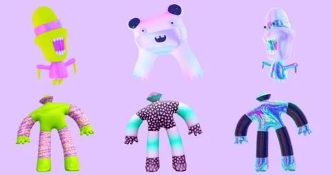 3d stylish objects Animation minimal set... | Stock Video | Pond5