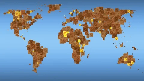 3d Stylized Animated World Map with Flyi... | Stock Video | Pond5