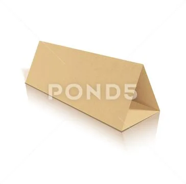 3d table papercraft card isolated on a white background. ~ Clip Art ...