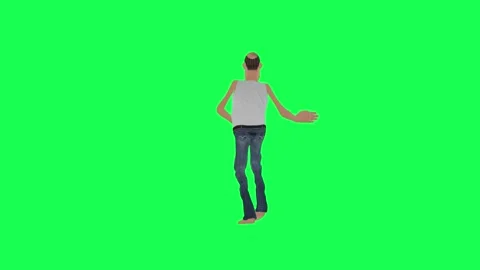 3d tall skinny man dancing salsa left an... | Stock Video | Pond5