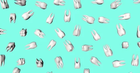 3d teeth. Screensaver for the dental cli... | Stock Video | Pond5