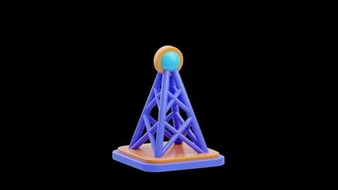 Telecom Tower 3D Stock Footage ~ Royalty Free Stock Videos | Pond5