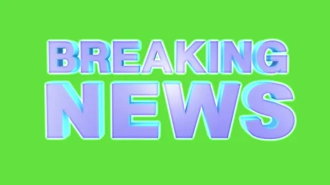 3D text animation - Breaking news on a g... | Stock Video | Pond5