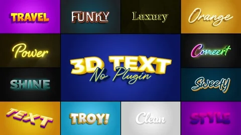 3D Text Effects ~ After Effects Project #257575343 | Pond5