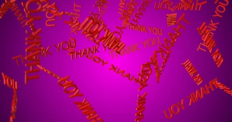 3d text THANK YOU falling | Stock Video | Pond5