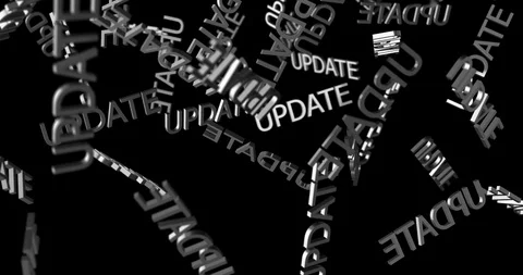 3d text UPDATE silver falling | Stock Video | Pond5