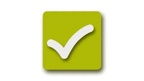 3d tick mark isolated, 3d square shape c... | Stock Video | Pond5