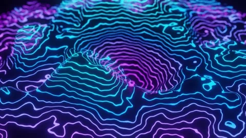 3D Topographic map. Abstract background ... | Stock Video | Pond5