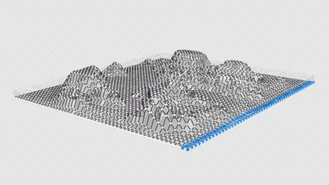 3d topography blue color wireframe scann... | Stock Video | Pond5