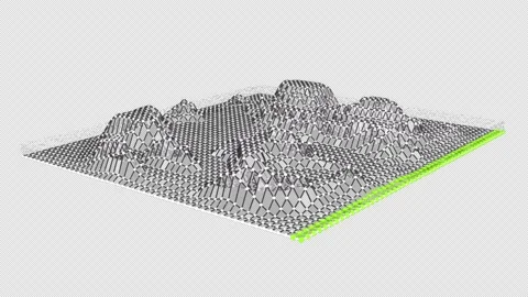 3d topography light green color wirefram... | Stock Video | Pond5
