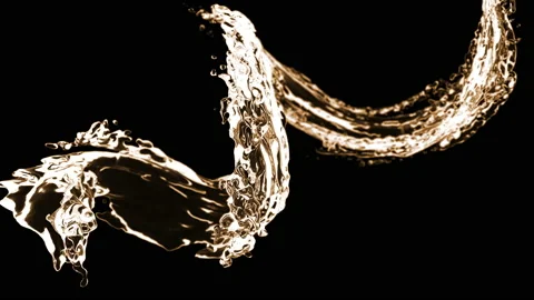 3D trailing water effect | Stock Video | Pond5