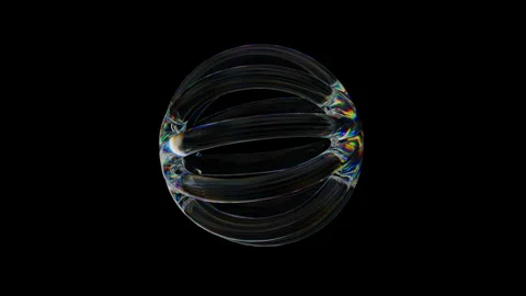3d Transparent rotating glossy wired sph... | Stock Video | Pond5