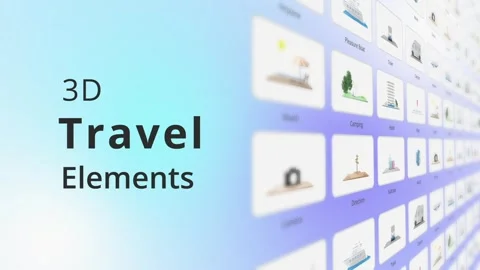 After Effects Template: 3D Travel Elements #262992130