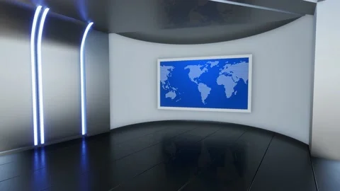 3D TV Virtual Studio Background Loop | Stock Video | Pond5