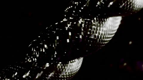 3D twisted line moves with flickering do... | Stock Video | Pond5