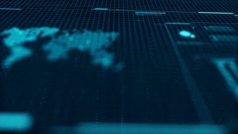 3D UI User Interface Dark blue backgroun... | Stock Video | Pond5