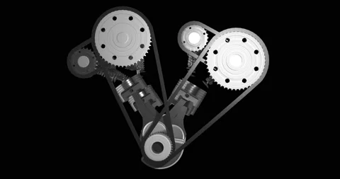 3D V8 Engine Animation. Car Engine Is Wo... | Stock Video | Pond5