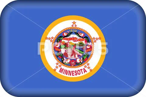 3D Vector Flag of Minnesota, USA, Isolated on Transparent Background ...